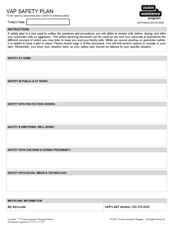 Increasing Safety - Victim Assistance Program